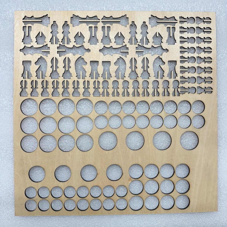 Chess Set Laser Cut Sheet Ready to Assemble - Etsy
