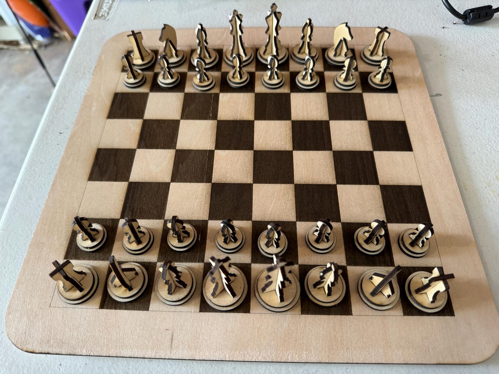 Chess Set Laser Cut Sheet Ready to Assemble - Etsy