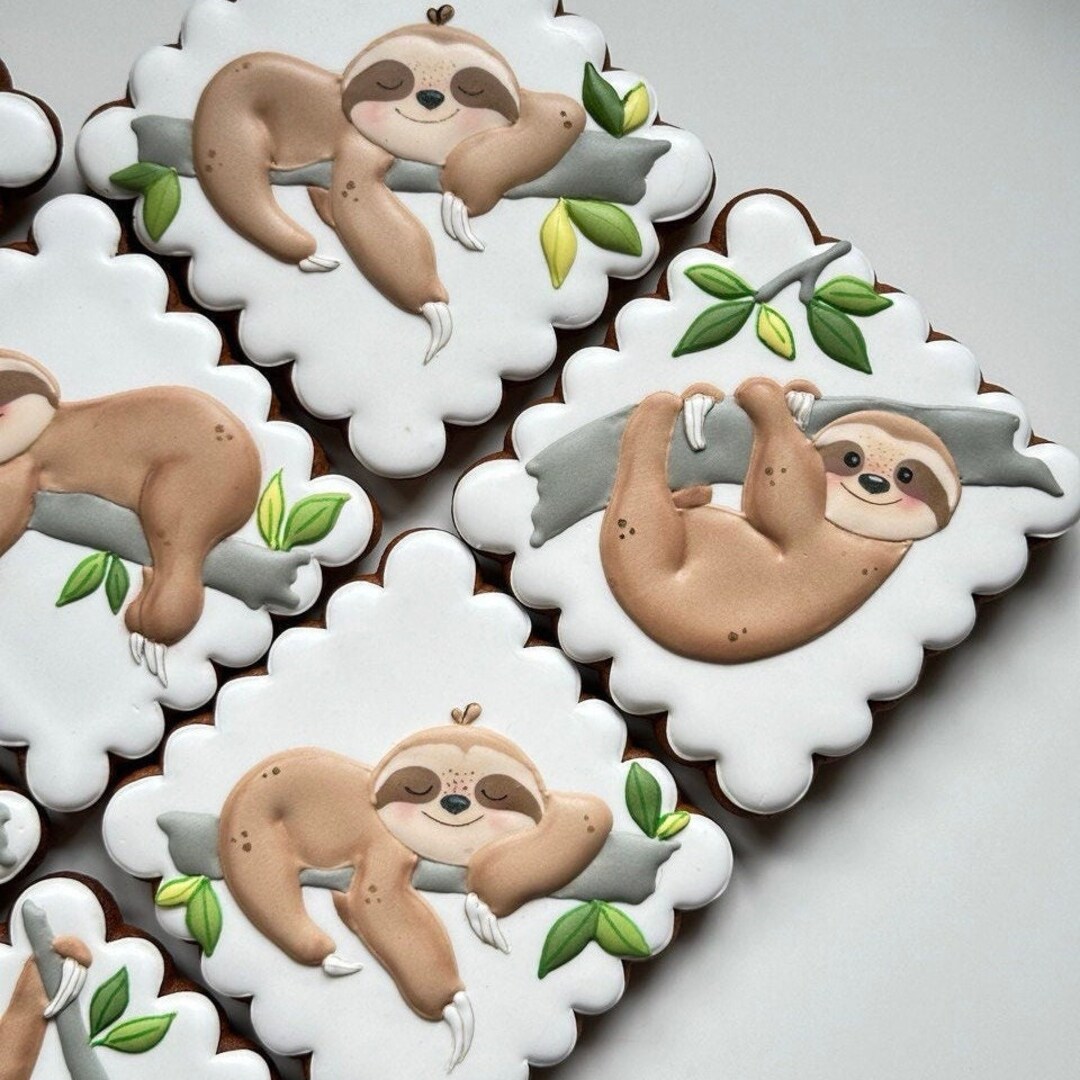 Cookie Set "sloths" Will Make a Perfect Birthday Gift! Cookies With ...