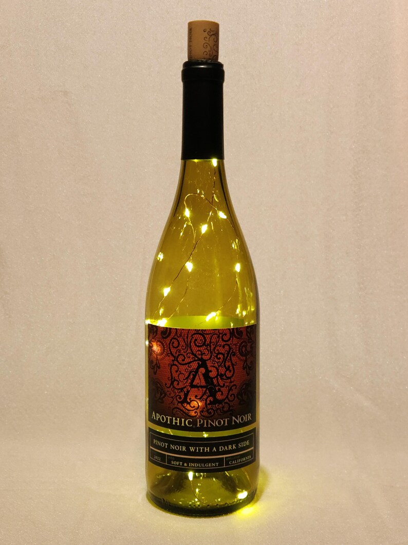 Apothic Pinot Noir Dark Side Wine Bottle Lamp - Etsy