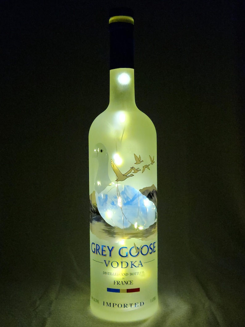 Grey Goose Vodka 1 Liter Bottle Lamp - Etsy