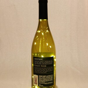 Apothic Pinot Noir Dark Side Wine Bottle Lamp - Etsy