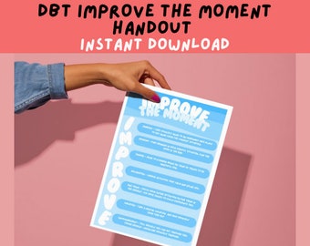 DBT Improve the Moment Worksheet | Editable / Fillable PDF Template ...
