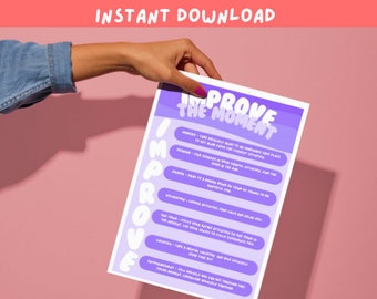 DBT Improve the Moment Worksheet | Editable / Fillable PDF Template ...