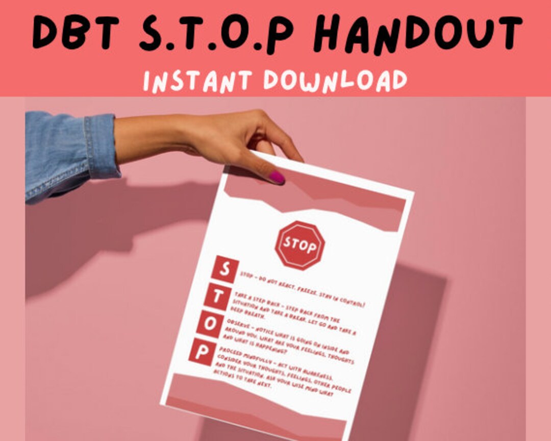 DBT STOP Handout - Etsy