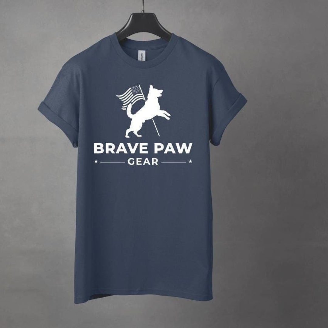 Brave Paw Gear Signature T-shirt, Support K9 Handlers, German Shepherds ...