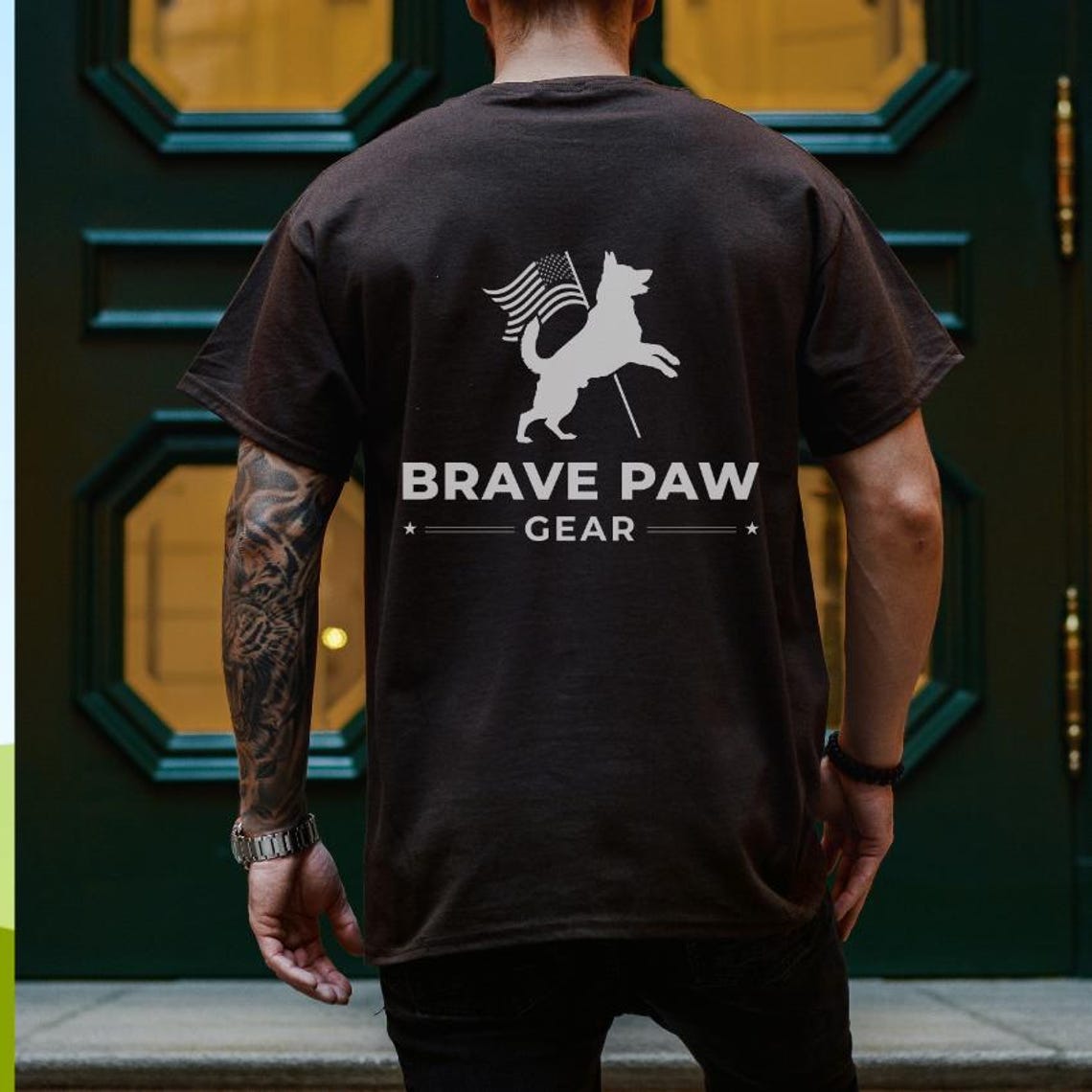 Brave Paw Gear Signature T-shirt, Support K9 Handlers, German Shepherds ...