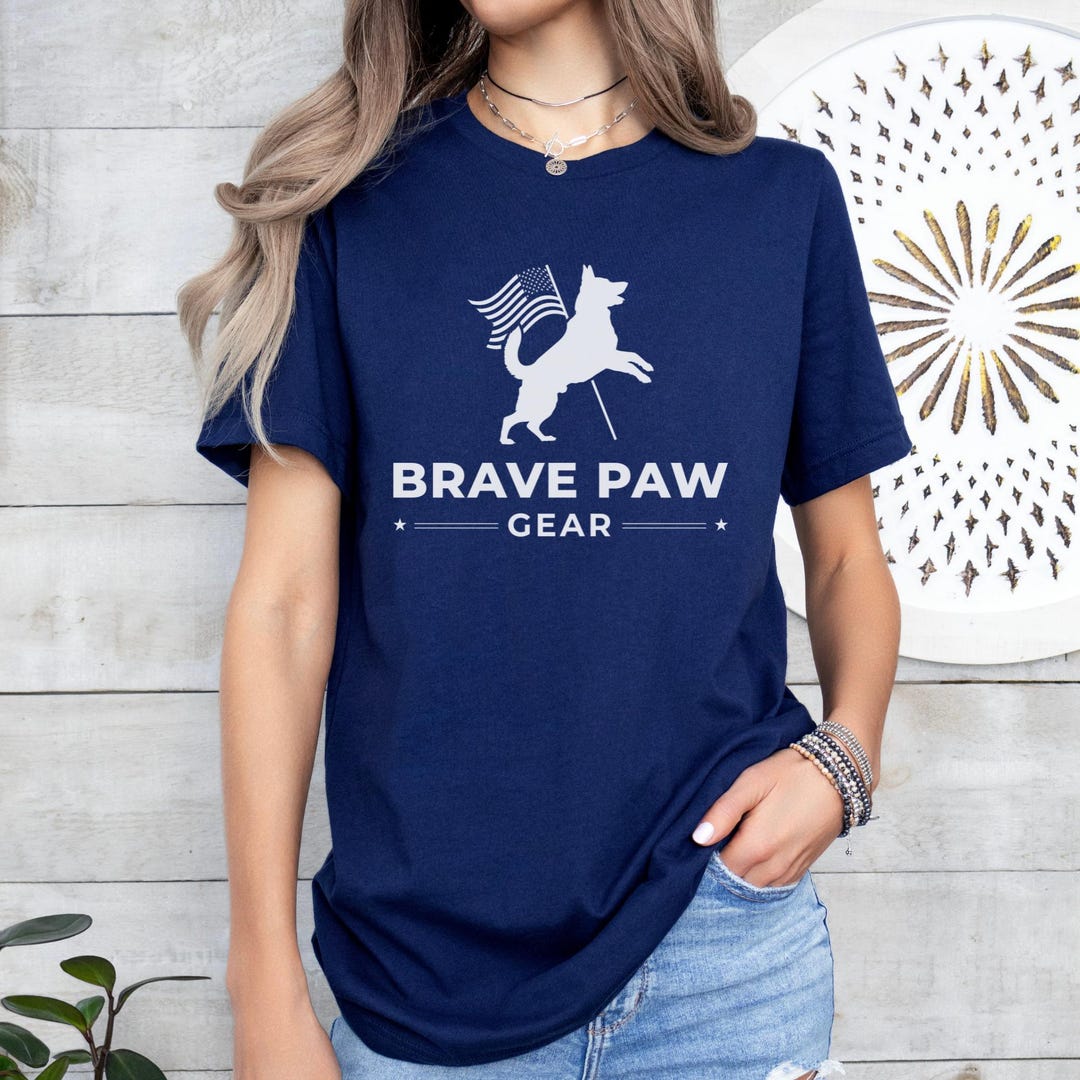 Dog Lover Tee, K9 Legacy Shirt, Brave Paw Gear Signature T-shirt, Dog ...