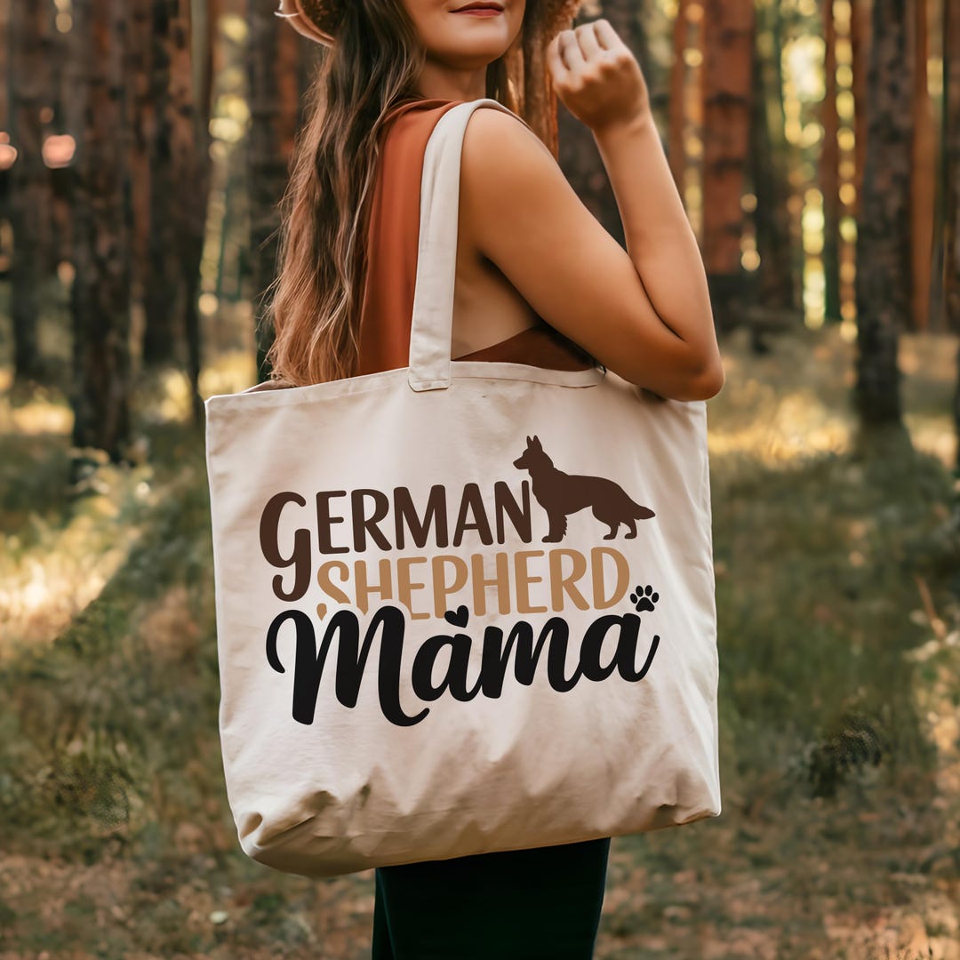 German Shepherd Mama Tote Bag, Shepherd Mom Pet Tote Bag, German ...