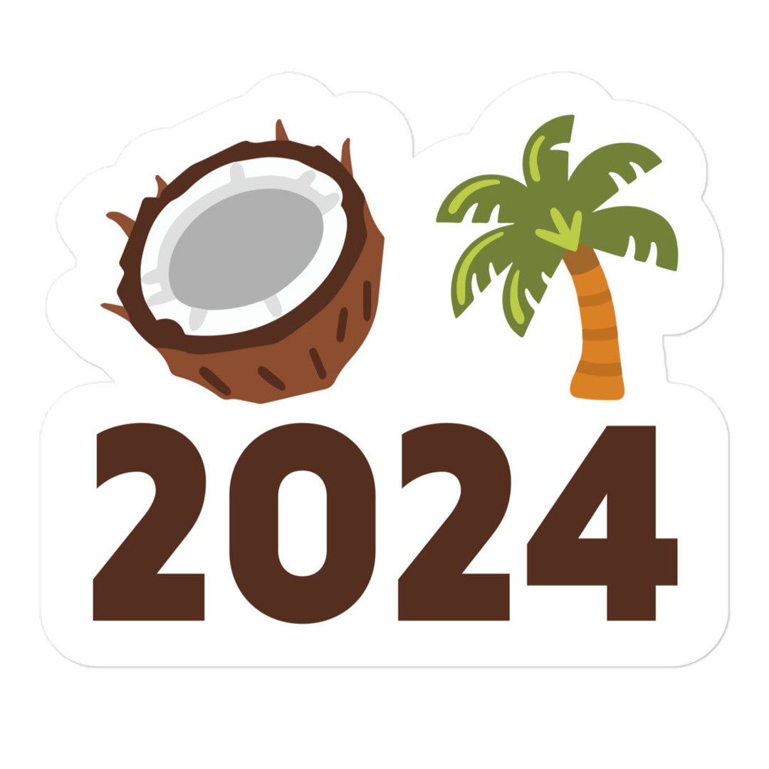 Kokospalme Emoji Kamala Harris 2024 Meme Aufkleber 3 Größen erhältlich ...