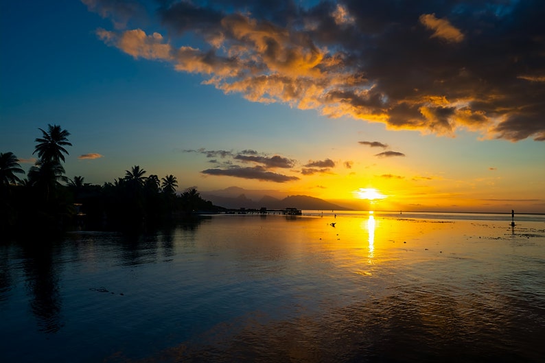 Tahiti Sunset, French Polynesia, Tahiti, Sunset - Etsy