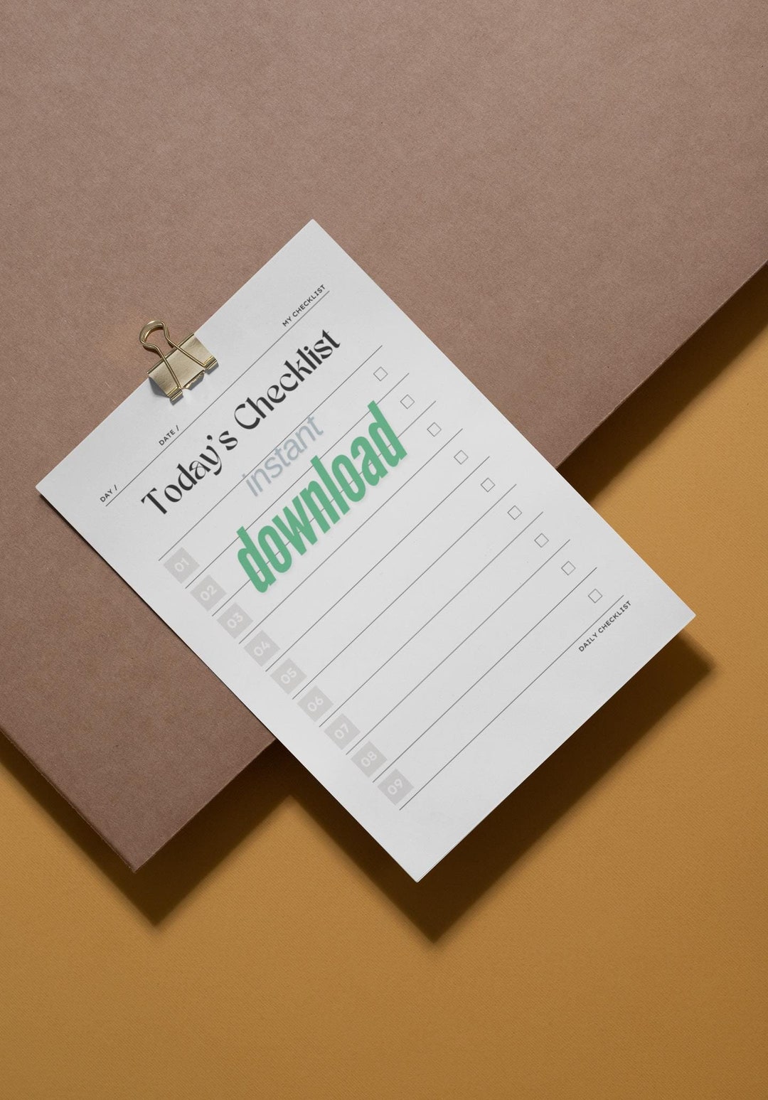 Get Organized Easily With a Fillable Checklist Template - Instant ...