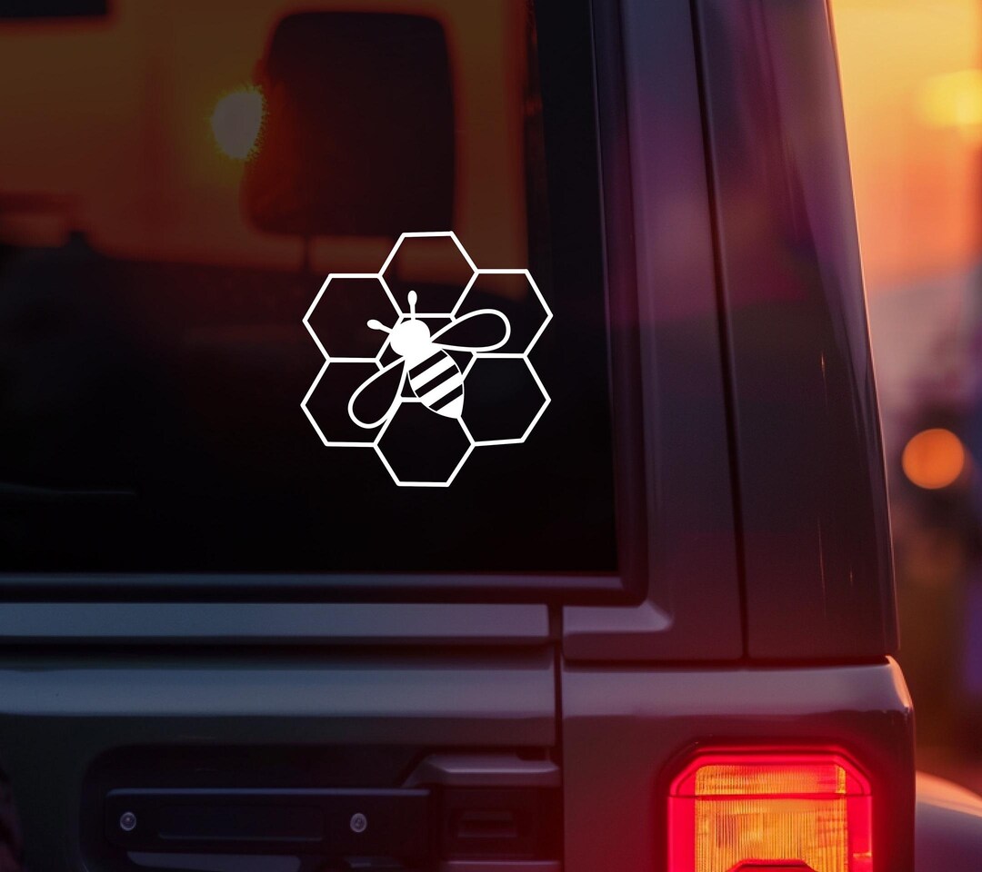 Bee Car Decal Bee Decal for Car Cute Bee Sticker Bee Window Sticker for ...