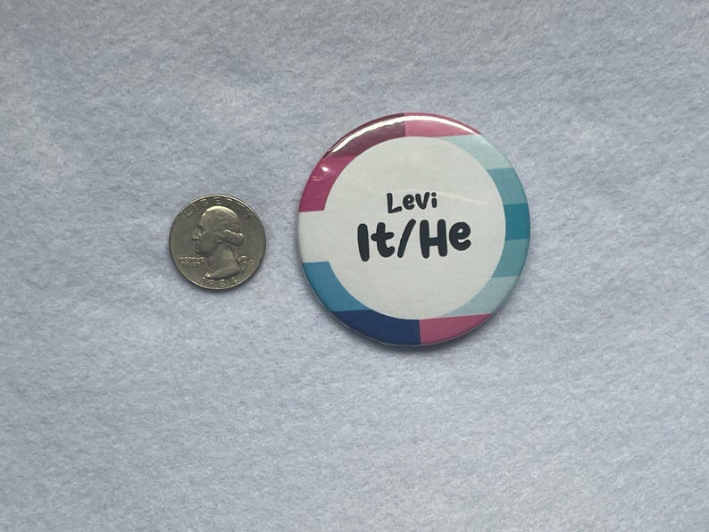 Custom Pronoun Pin, Pride Flag - Etsy