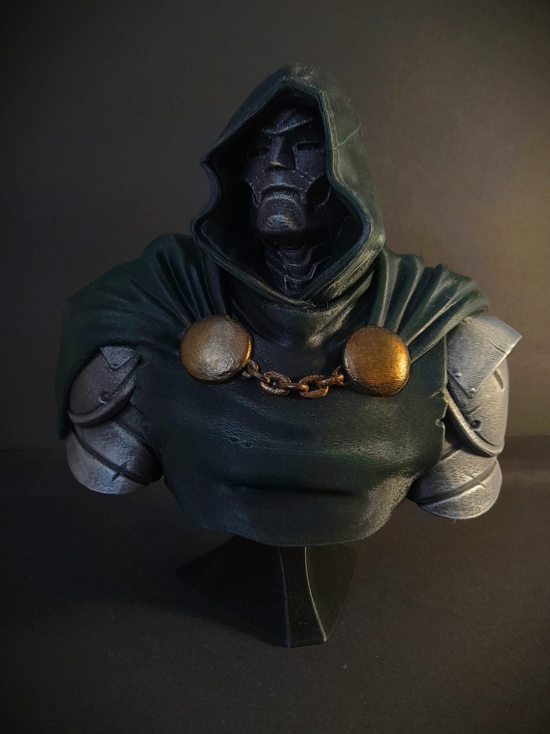 Dr. Doom 3D Printed Bust Villainous Fan Art Hand-painted Decor - Etsy