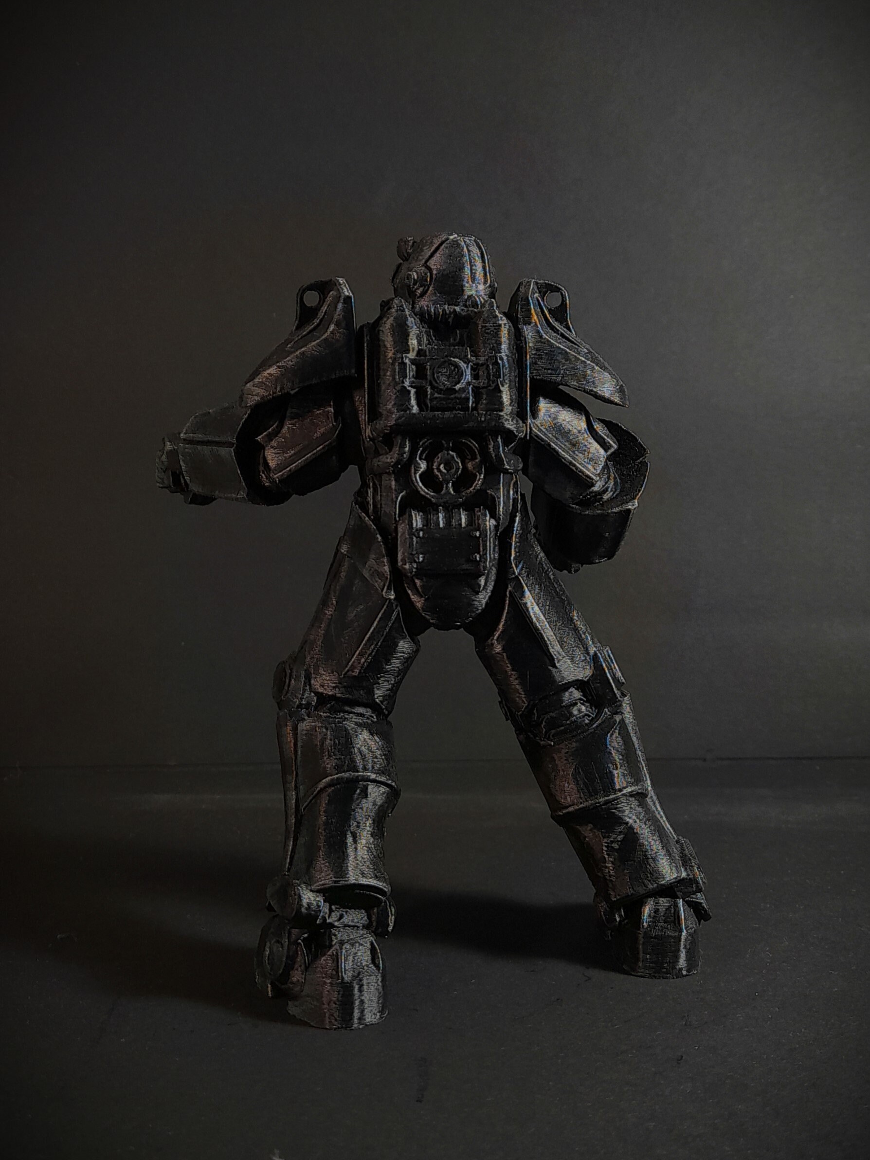 Fallout Power Armor T45 3D Printed Figurine Silver Painted Fan Art - Etsy