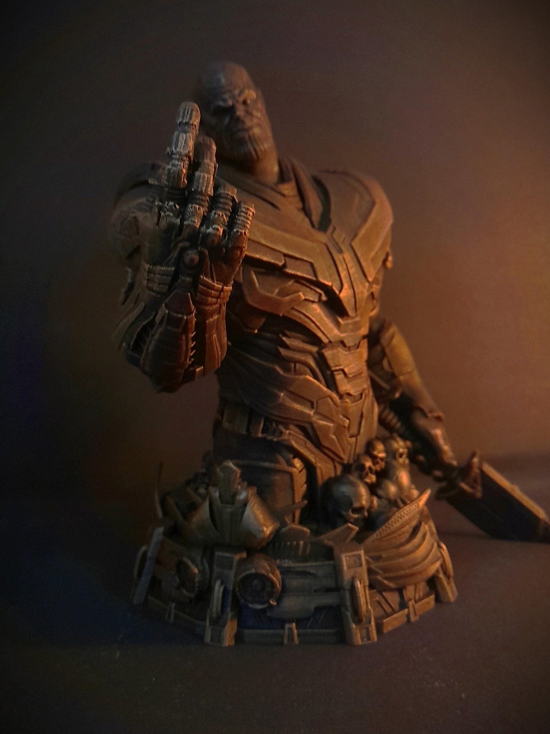 Thanos Infinity Gauntlet Bust, Handpainted 3D Printed Statue, Ideal ...