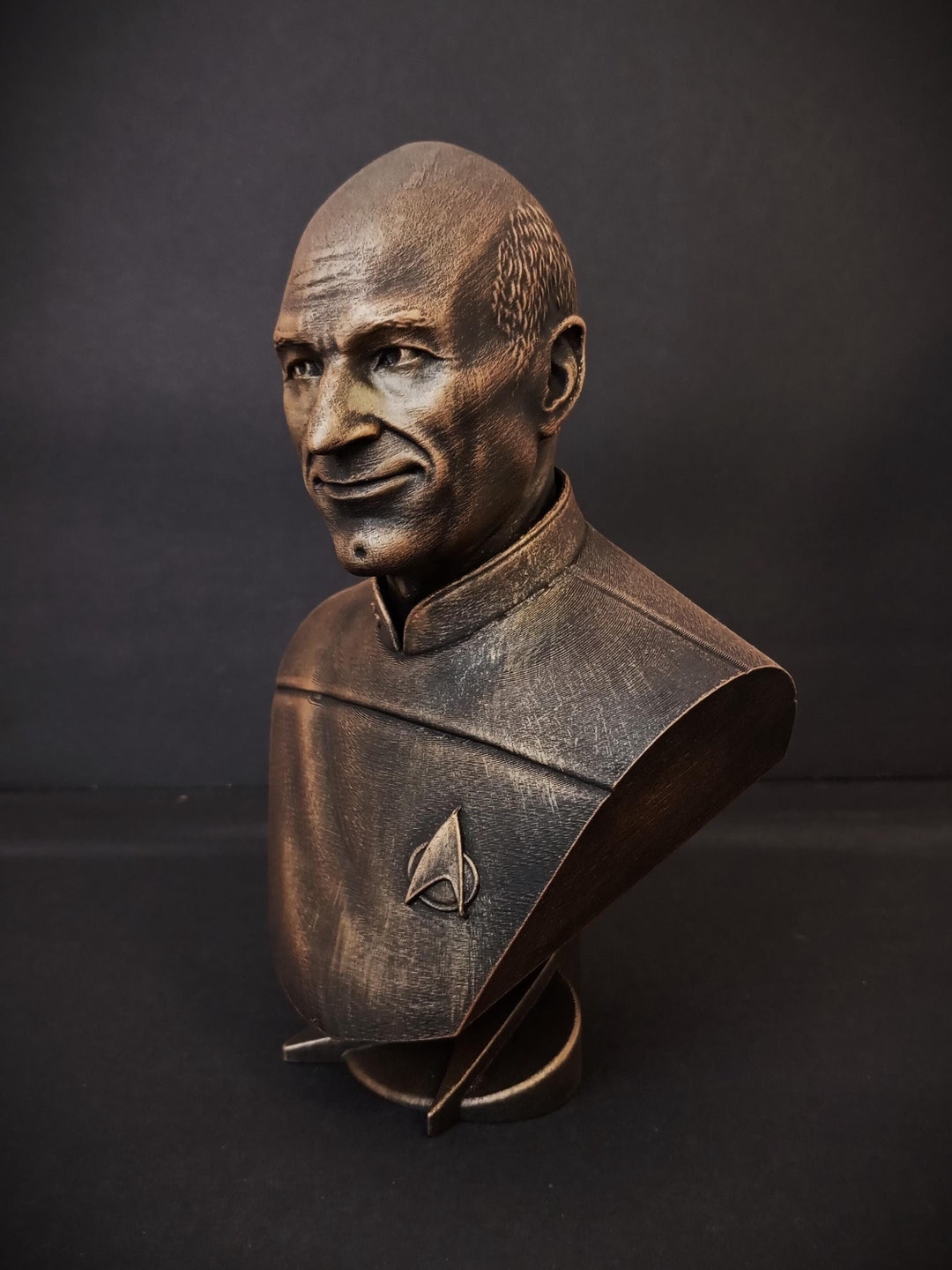 Picard 3D Printed Bust Star Trek Collectible, Custom Figure, Home Decor, Sci-fi Gift, Unique ...