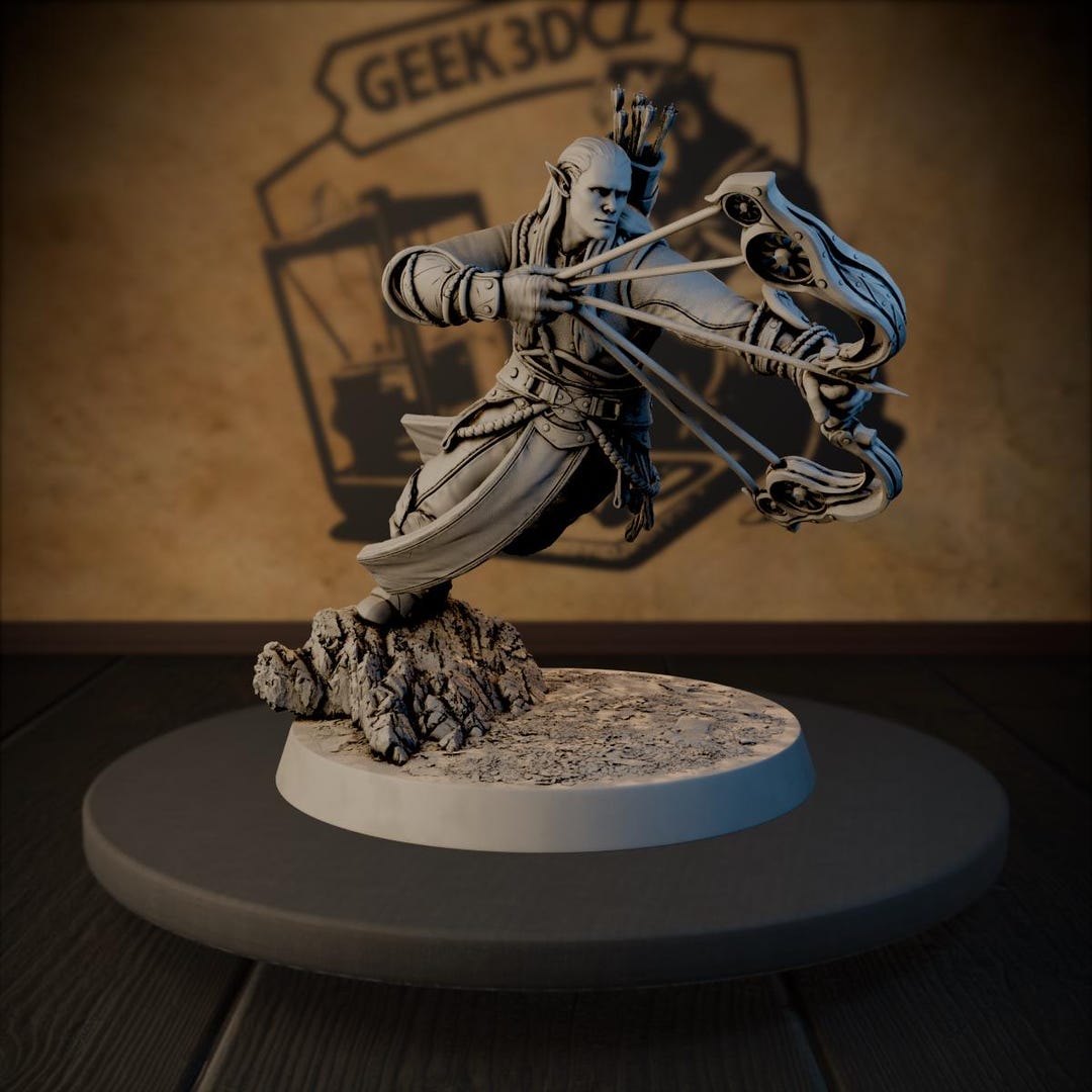 Elven Ranger, Airborne Arrow Volley Mini by Rescale Miniatures | Warden ...