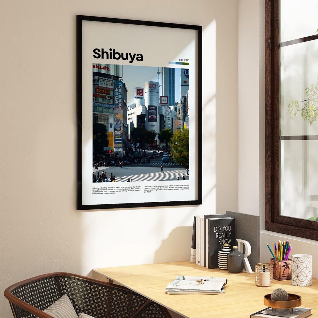Shibuya Crossing Poster | 13x19 in | Tokyo Traveler Gift - Etsy
