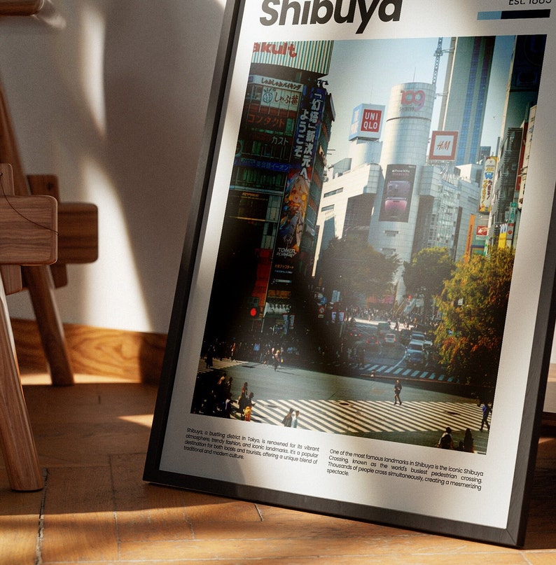Póster del cruce de Shibuya / 13 x 19 pulgadas / Regalo para viajeros ...