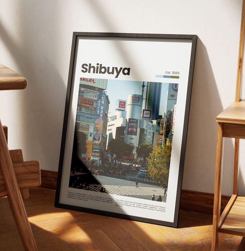 Shibuya Crossing Poster | 13x19 in | Tokyo Traveler Gift - Etsy Australia