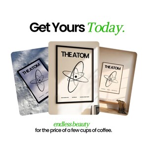 Atom Print | Chemistry Poster | Science Wall Art - Etsy