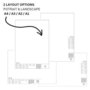 Architectural Drafting Title Block Templates - A4, A3, A2, A1 Portrait ...