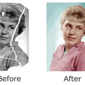 Photo Restore, Image ,restoration Wedding Gift Family, Repair Old ...