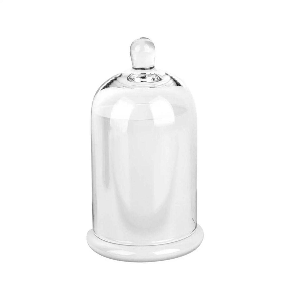 Elegant Glass Cloche Dome Candle Holder With Base, Perfect for Weddings ...