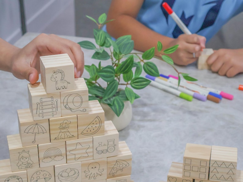 ABC Baby Shower Blocks, Paint & Play Game, Decorate a Block for Baby ...