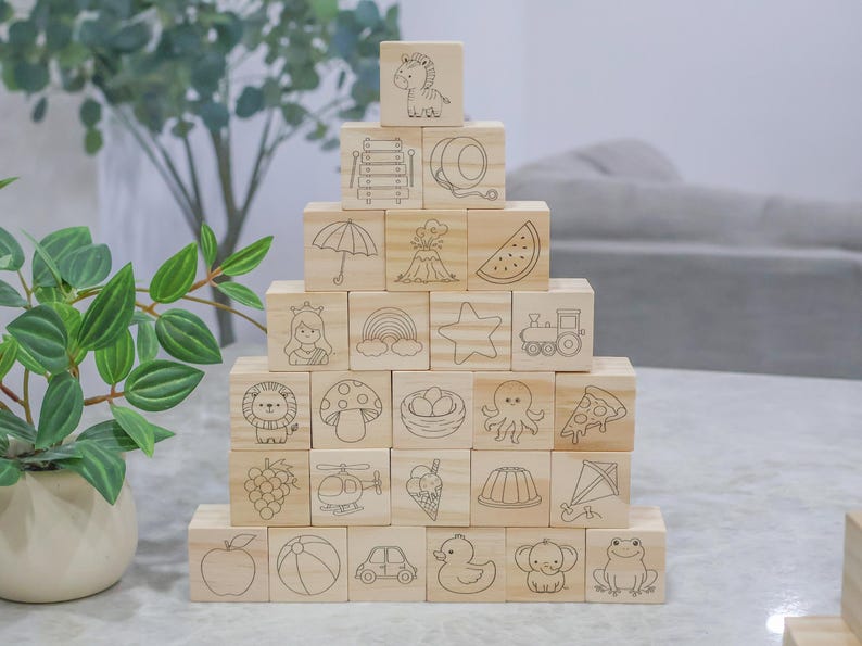 ABC Baby Shower Blocks, Paint & Play Game, Decorate a Block for Baby ...