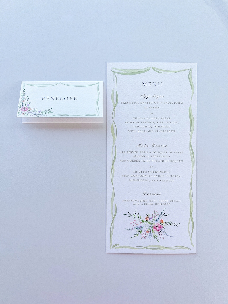 Menus - Bridgerton Inspired Luxury Wedding Stationery - Etsy