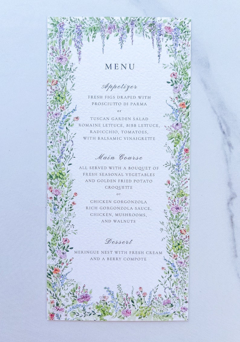 Menus - Bridgerton Inspired Luxury Wedding Stationery - Etsy