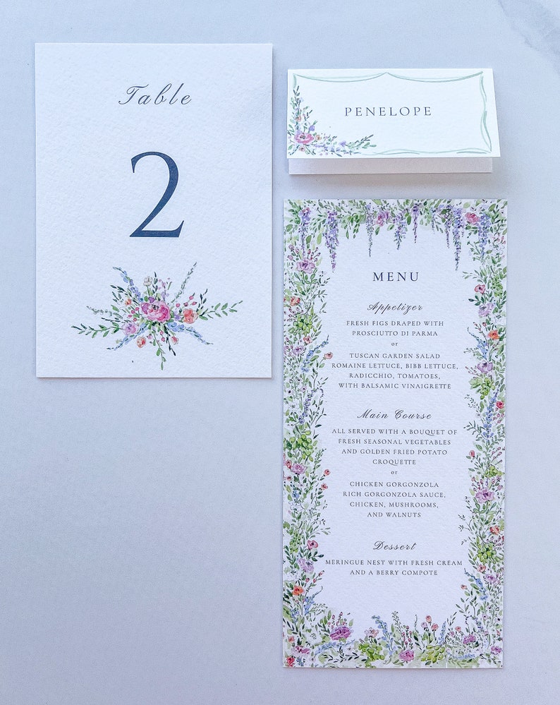 Menus - Bridgerton Inspired Luxury Wedding Stationery - Etsy