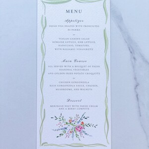 Menus - Bridgerton Inspired Luxury Wedding Stationery - Etsy