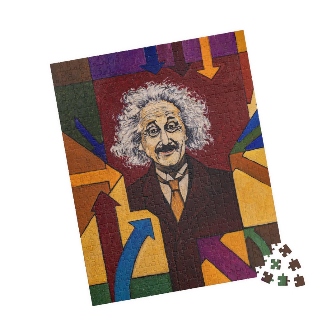 AH Albert Einstein Puzzle Original Gift for Science and Art Lovers Hand ...