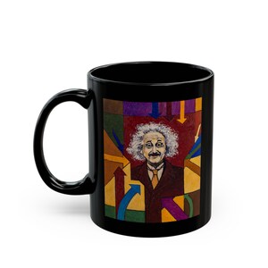 Albert Einstein Black Coffe Mug, Scientist Coffee Cup, Physics Teacher ...