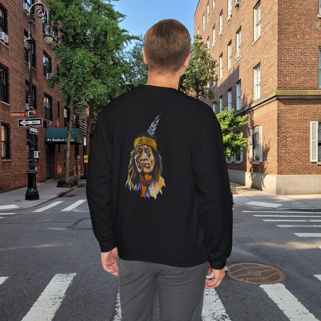 Native American Indian Chief Sweatshirt, Unisex Crewneck Pullover ...