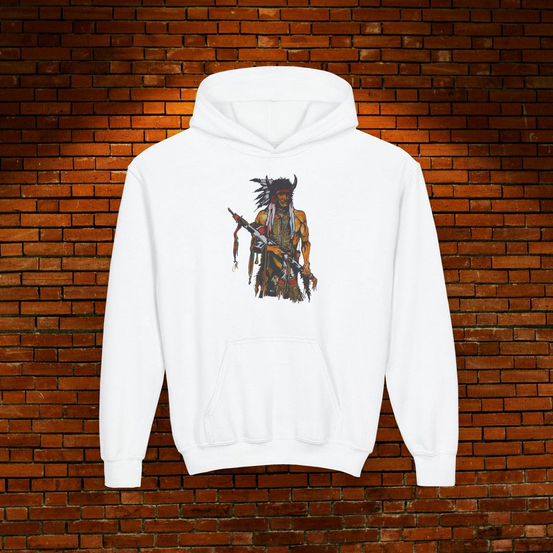 Native American Chief Design, Bohemian Warrior Youth Sweatshirt - Cozy ...