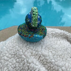 Rhinestone Blinged Rubber Duck Mohawk Duck Medium - Etsy