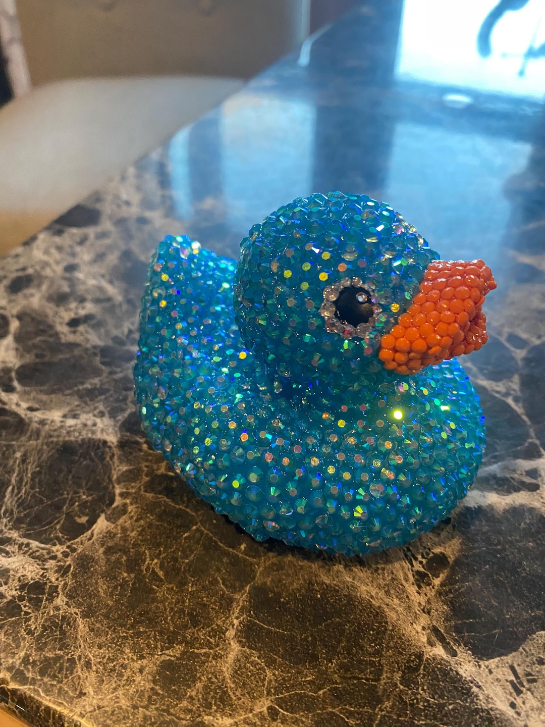 Rhinestone Rubber Duck-blue Bling Duck!-medium - Etsy