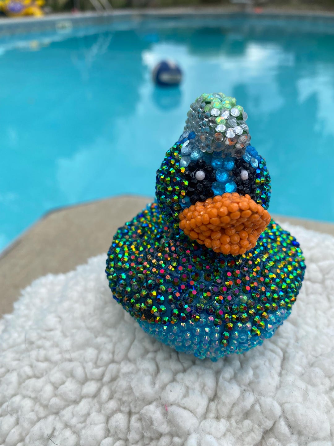 Rhinestone Blinged Rubber Duck Mohawk Duck Medium - Etsy