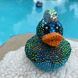 Rhinestone Blinged Rubber Duck Mohawk Duck Medium - Etsy