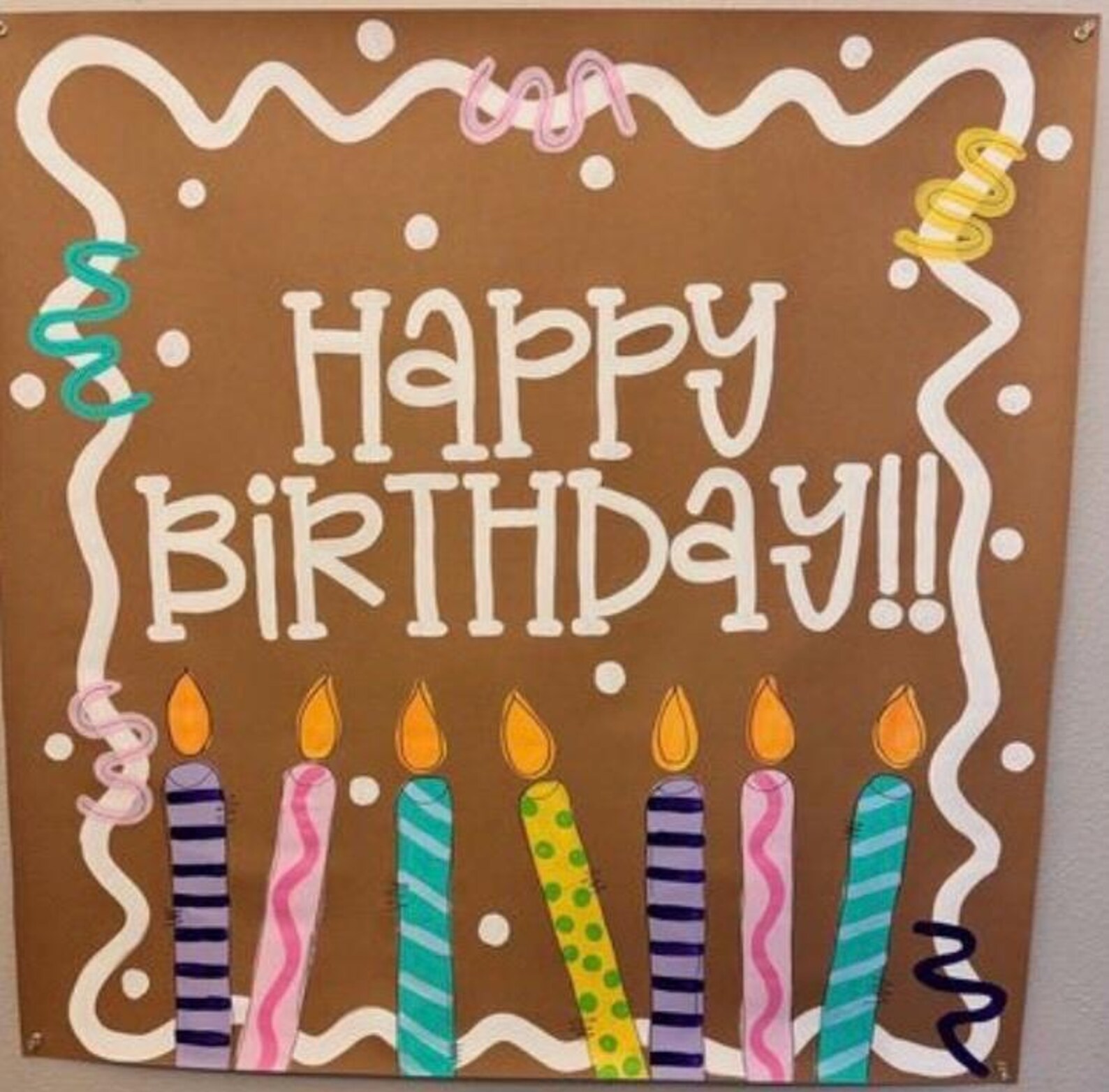 Hand Painted Birthday Banner: Custom Party Decor - Etsy