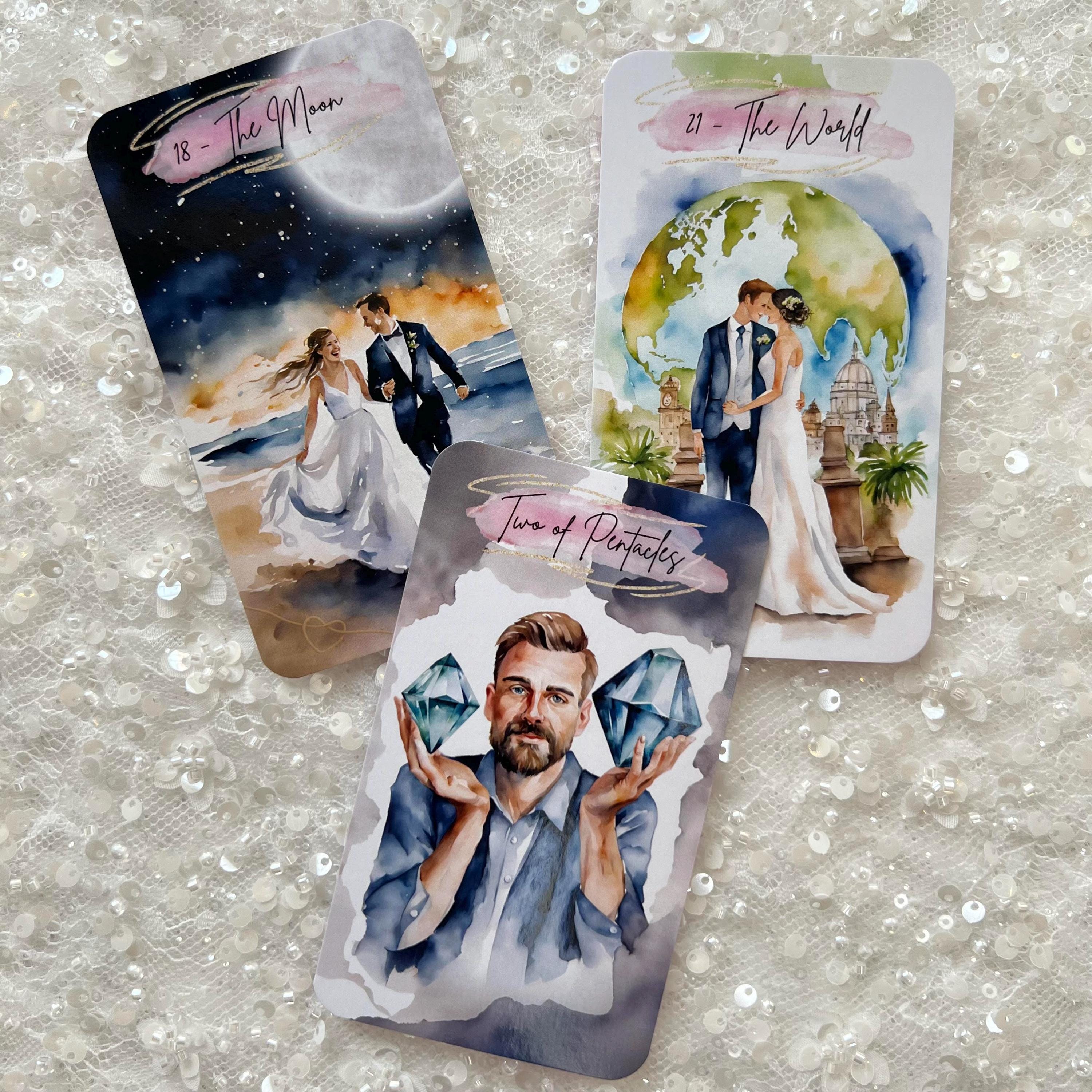 Tarot Party Cards, Wedding Tarot Deck, Bridal Party Games, Bridal ...