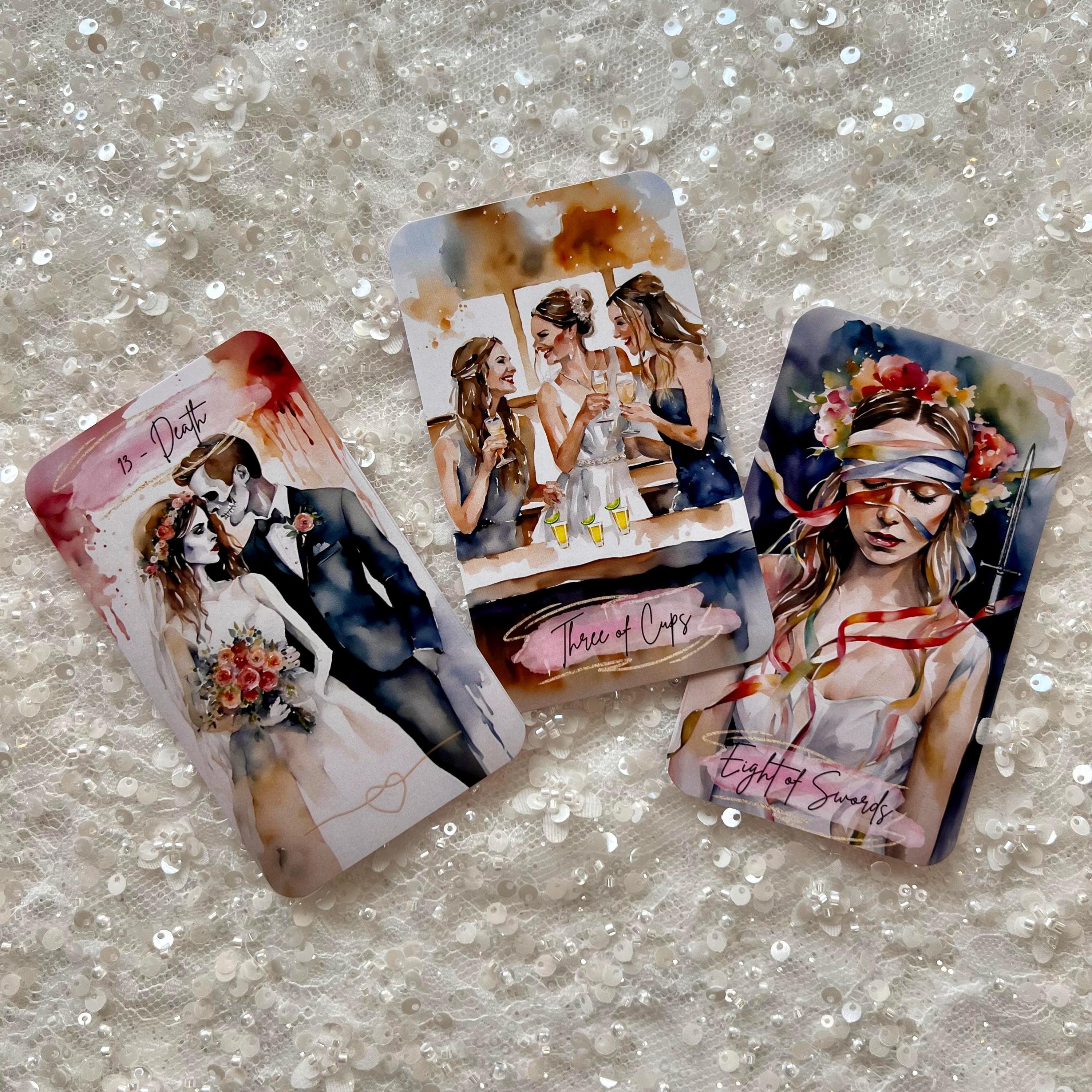 Tarot Party Cards, Wedding Tarot Deck, Bridal Party Games, Bridal ...