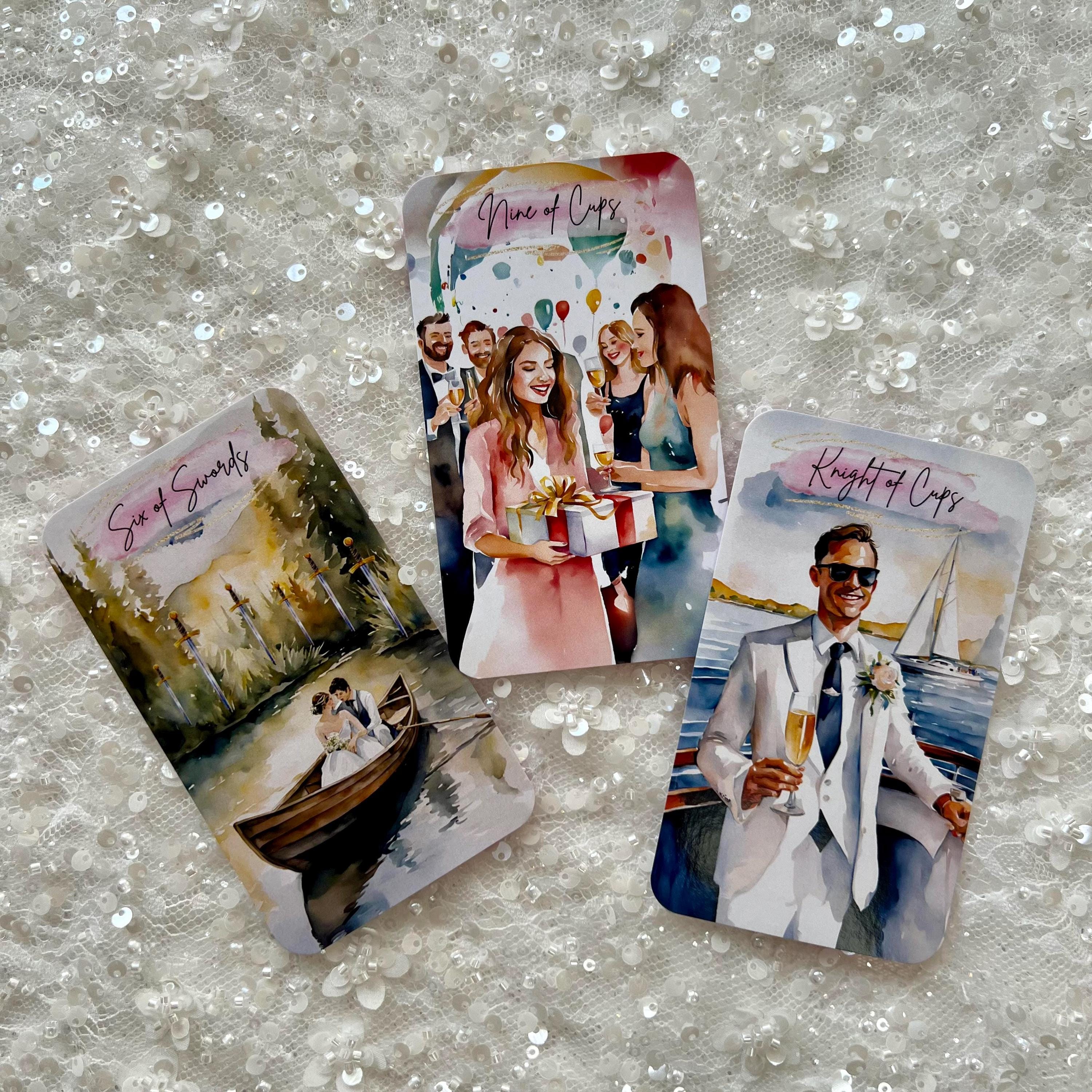 Tarot Party Cards, Wedding Tarot Deck, Bridal Party Games, Bridal ...