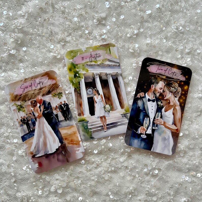 Tarot Party Cards, Wedding Tarot Deck, Bridal Party Games, Bridal ...