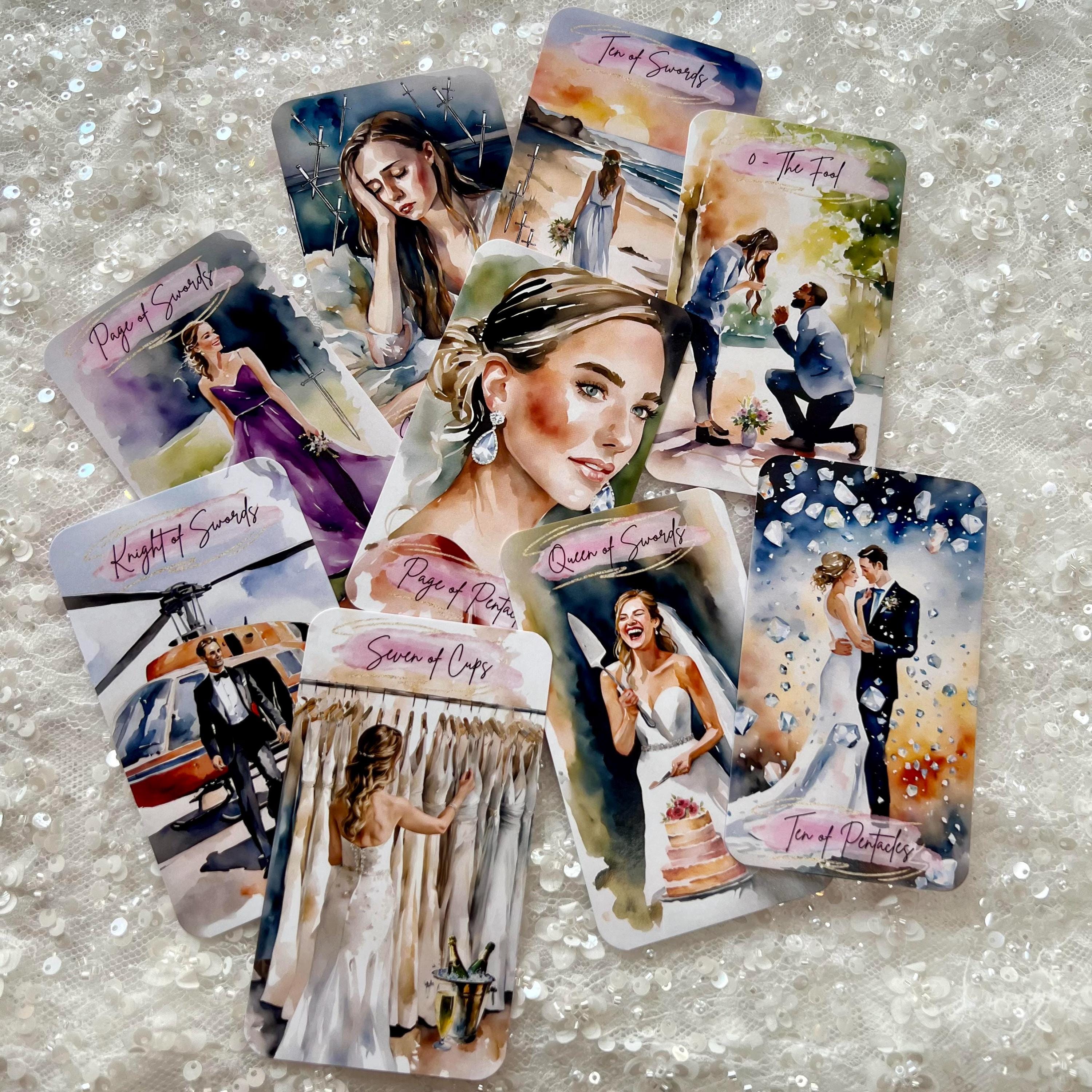 Tarot Party Cards, Wedding Tarot Deck, Bridal Party Games, Bridal ...